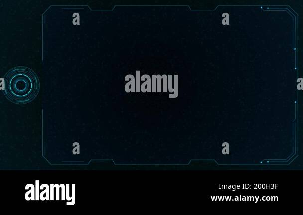 Digital HUD futuristic motion graphic element cyber generated ...