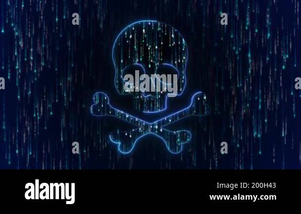 System hacked with distorted and glitch effect cyber attack and security breach. Cyber security ...