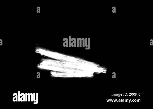 Black brush strokes animation cross line video effect elements overlay ...