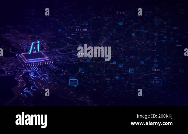 AI Artificial Intelligence infographic Neural network diagram ...