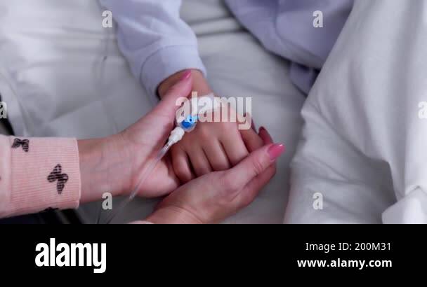 A heartfelt moment of connection in a hospital, illustrating the ...