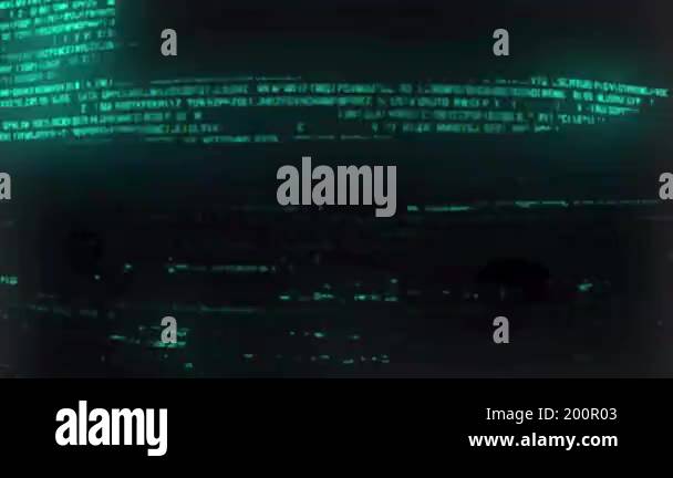 Analog Static Noise texture overlay. Horizontal stripes offset . No signal white noise artifacts ...