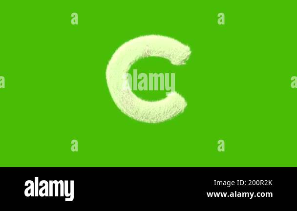 Fluffy Letters pack on green screen background Stock Video Footage - Alamy