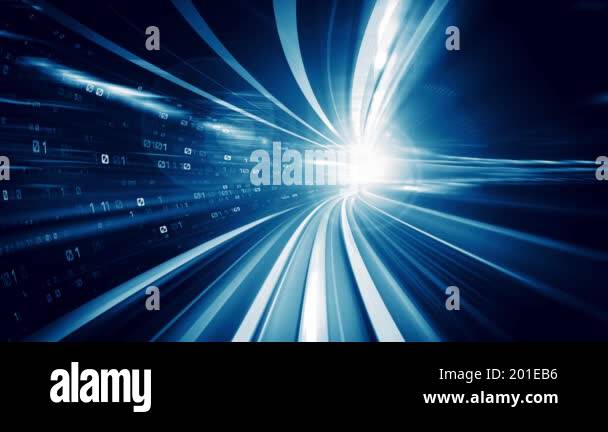 Digital data flow on road in concept of cyber global communication and ...