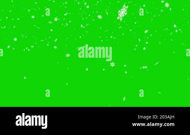 Snow falling down on a green screen background video Stock Video ...