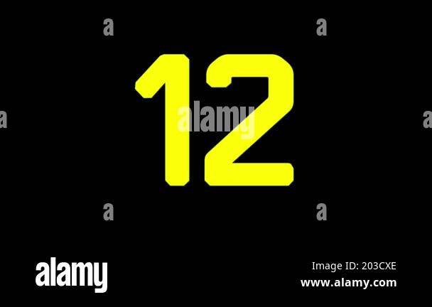 15 seconds countdown timer with bold yellow countdown animation on ...