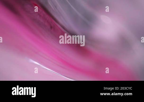 Ink gel. Underwater color mix. Blur pink black transparent bubbles ...