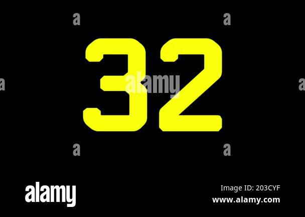 40 seconds countdown timer with bold yellow countdown animation on ...