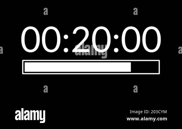 25 seconds countdown timer with white progress bar ideal for countdowns ...