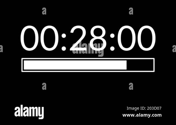 35 seconds countdown timer with white progress bar ideal for countdowns, timers, presentations ...