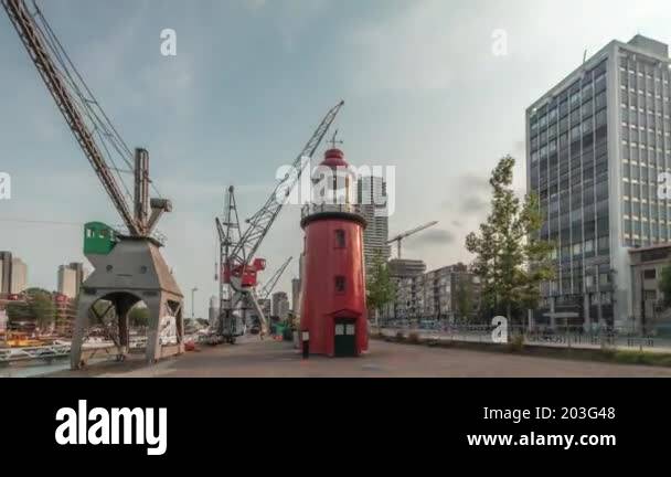 Hyperlapse of The Low Light of Hook of Holland in Rotterdam ...