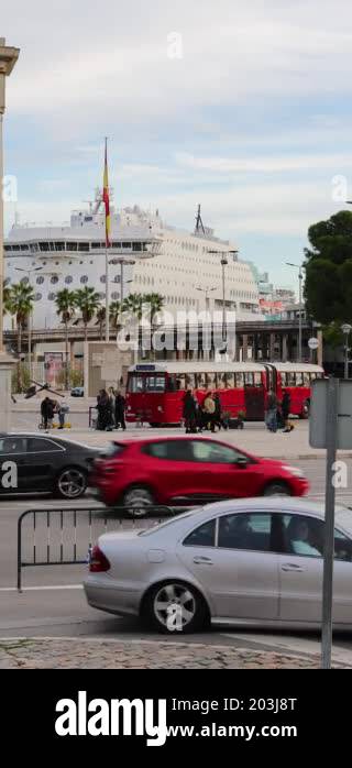 Malaga Spain, 14th December 2024: Portrait footage of the town centre ...