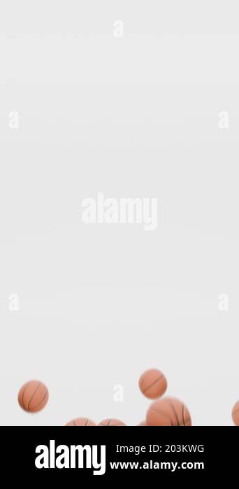 Dynamic 3D animation of basketballs flying in slow motion. Perfect for ...