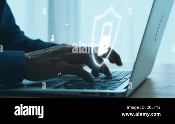 Business person explore the core of cyber security. Delve into cyber ...