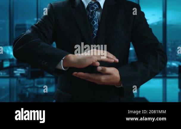 Business person embrace infinite possibilities and essence of infinity ...