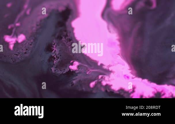 Neon paint blend. Acrylic spill. Blur pink purple color glowing ink ...