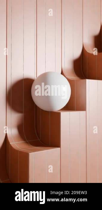3D sphere Falling From Stairs Stock Video Footage - Alamy