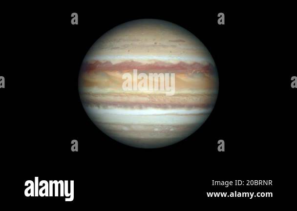 Detailed close-up view of Jupiter, showcasing its iconic cloud bands ...