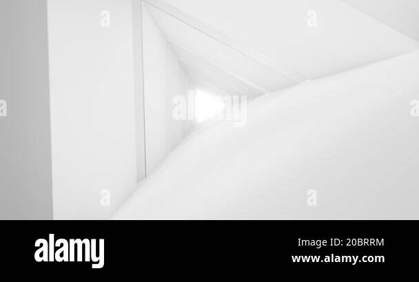 White Concept future. Empty Long Light Corridor. Modern white ...