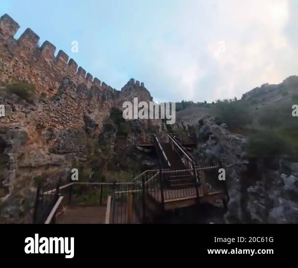 fortress on rocks on the seashore architecture nature resort. High ...