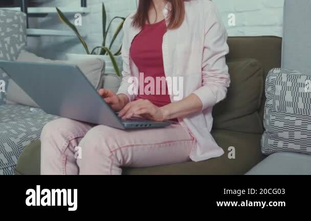 Annoyed young woman working on laptop feel sudden bad surprise amazed ...