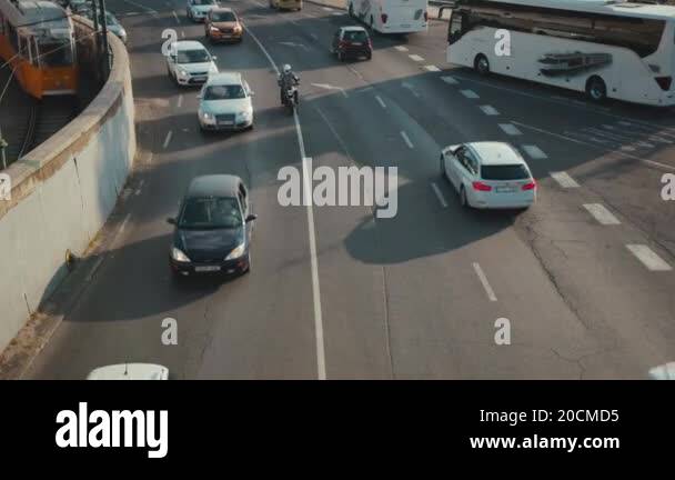 Budapest, Hungary - May 19, 2019: Slow motion traffic surveillance ...