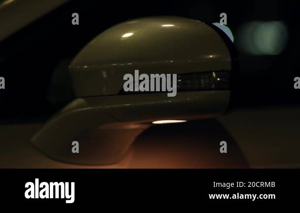 Modern green luxury car headlight blinker with low beam and turn signal ...