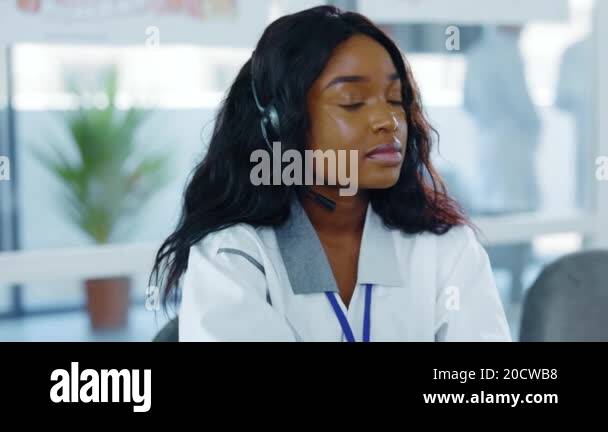 Medical staff. Portrait of cheerful pretty african american young woman ...