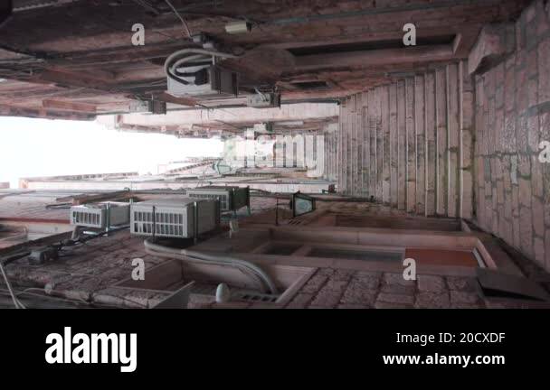 Footage of residential area of old town, without people, paving stones ...