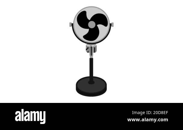 Looping Animation of electric fan provides a refreshing breeze ...