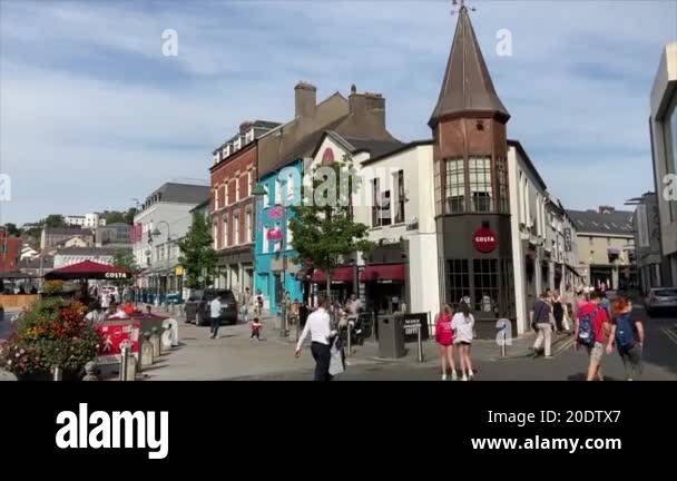 Buildings in the city of Cork, Ireland. Beautiful street views and ...