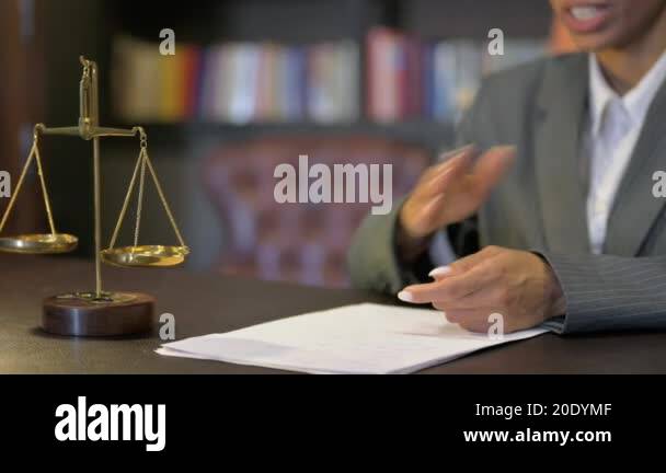 Close up of Angry Female Judge Hand Talking Gesture Stock Video Footage ...