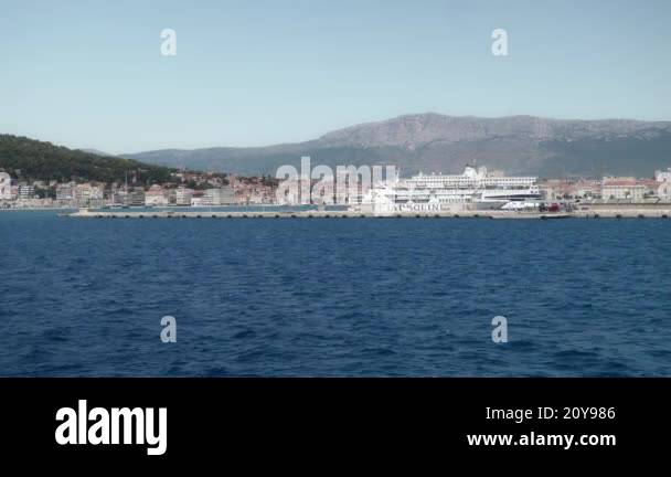 Split, Croatia - JULY 14, 2024: A view on the coastline of the city of ...
