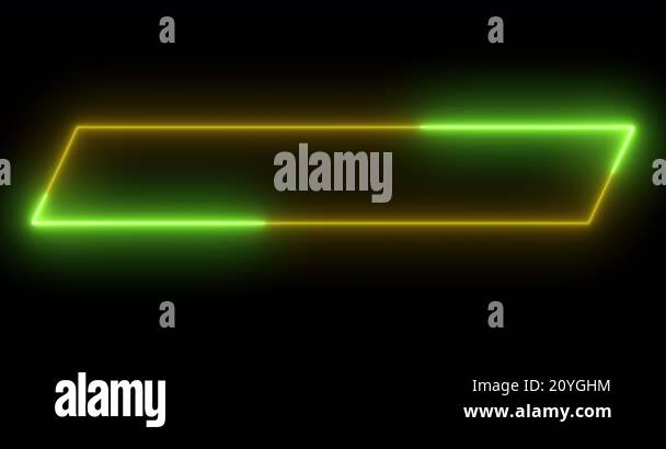 Neon Lower Third cool moving animation in cool color in 4k. Neon Lower Third for greetings ...