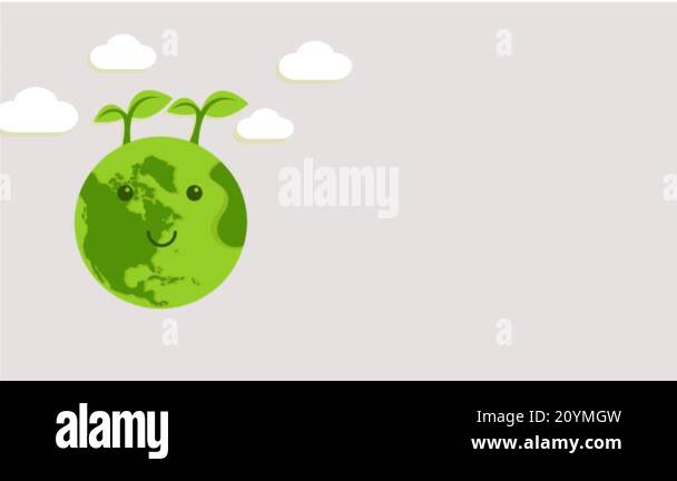 Go Green Animation logo with trees Stock Video Footage - Alamy
