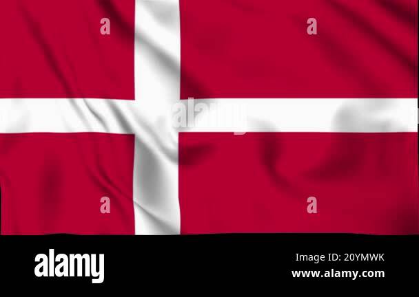 Denmark Waving Flag, Denmark Flag, Flag of Denmark Waving Animation ...