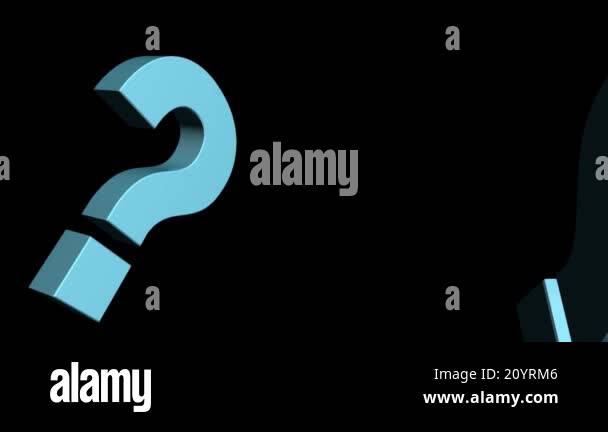 Question Marks 3D Rendering Loop. High quality Full HD footage Stock Video Footage - Alamy