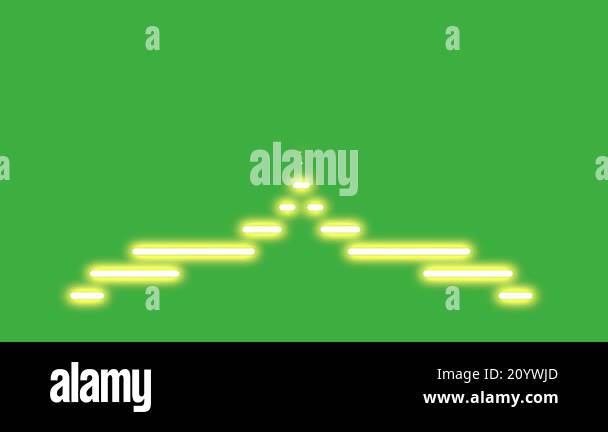 Looping video animation lines moving on green screen background Stock ...