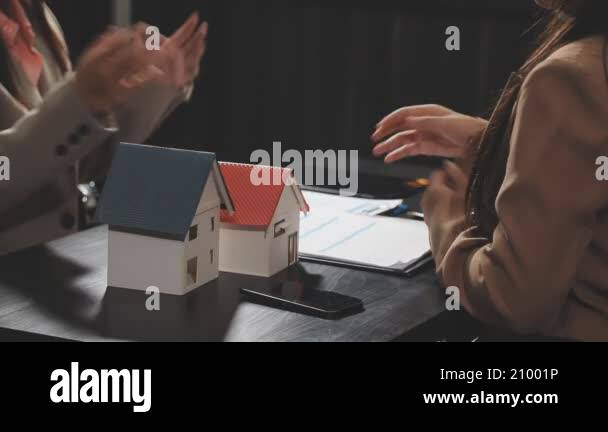 real estate agent signing contract to buy real estate agent Stock Video ...