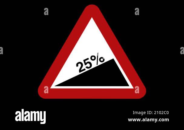 Steep hill road warning sign Stock Videos & Footage - HD and 4K Video ...