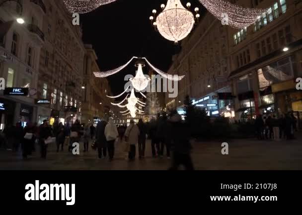 Vienna, Austria - December 13, 2024: Christmas illumination. Christmas ...