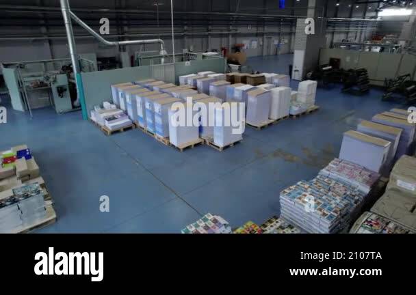 Warehouse stores finished products for further loading. Special areas ...