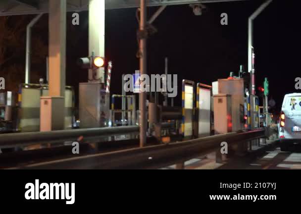 Italy, Barriera di Trieste Lisert - November 3, 2024: Toll road ...