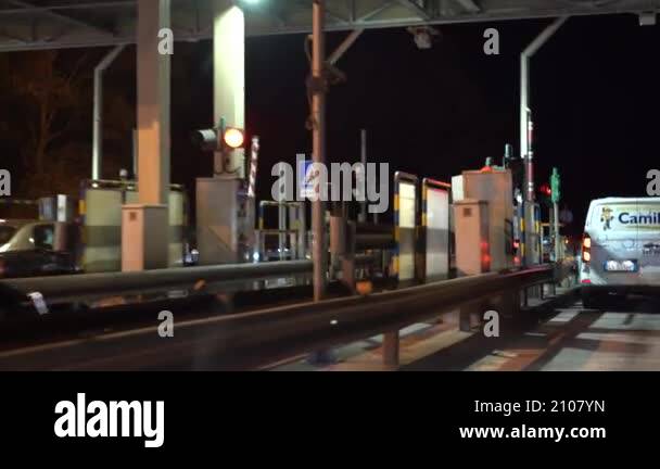 Italy, Barriera di Trieste Lisert - November 3, 2024: Toll road ...