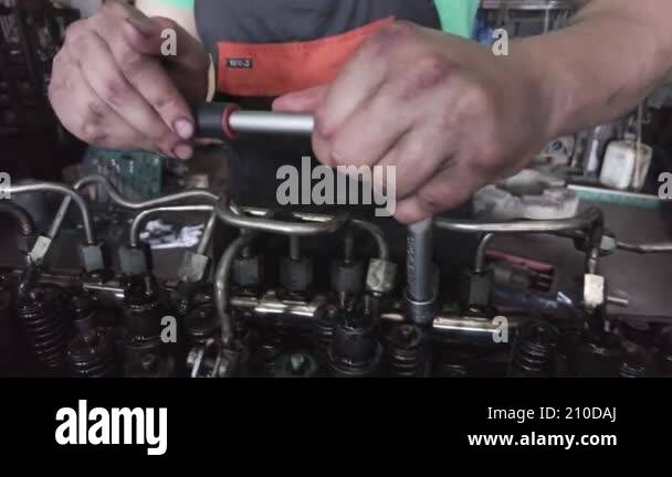 Diesel Engine Overhaul and Rebuild. Repair of the tractor engine Stock ...