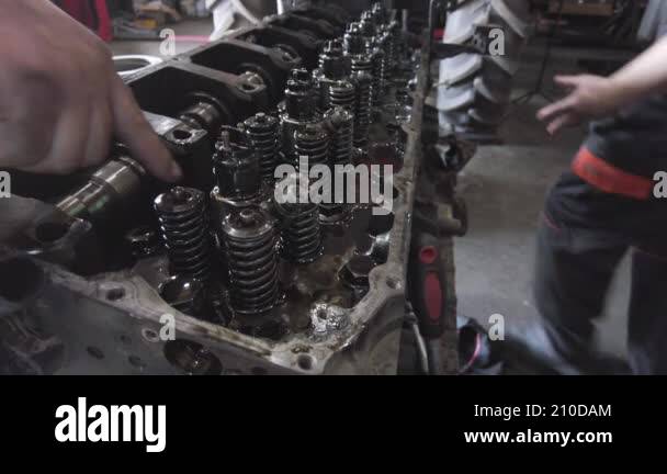 Diesel Engine Overhaul and Rebuild. Repair of the tractor engine Stock ...