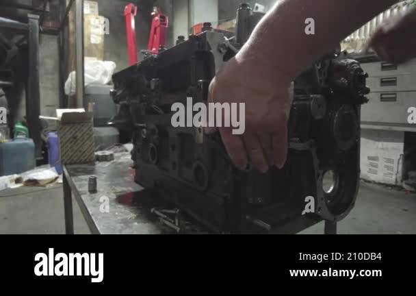 Diesel Engine Overhaul and Rebuild. Repair of the tractor engine Stock ...