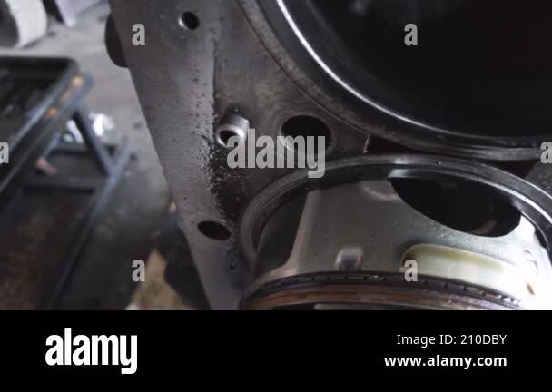 Diesel Engine Overhaul and Rebuild. Repair of the tractor engine Stock ...