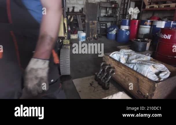 Diesel Engine Overhaul and Rebuild. Repair of the tractor engine Stock ...