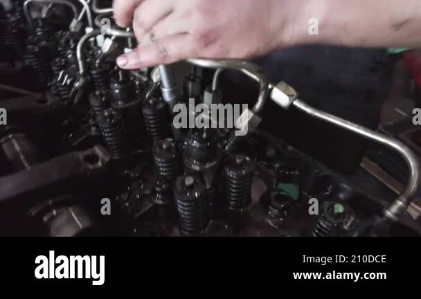 Diesel Engine Overhaul and Rebuild. Repair of the tractor engine Stock ...